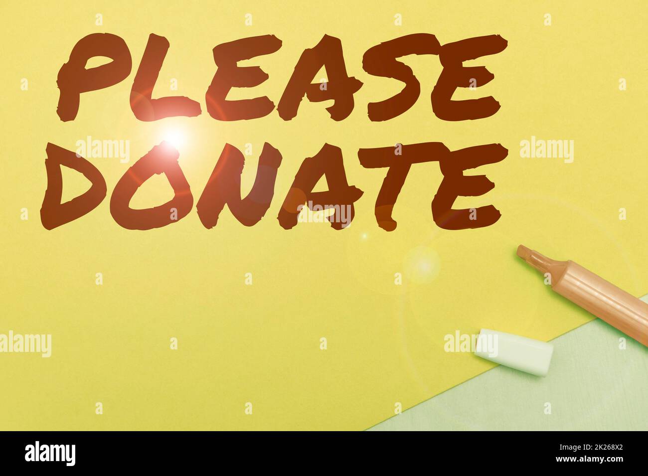 Hand writing sign Please Donate. Concept meaning Supply Furnish Hand ...