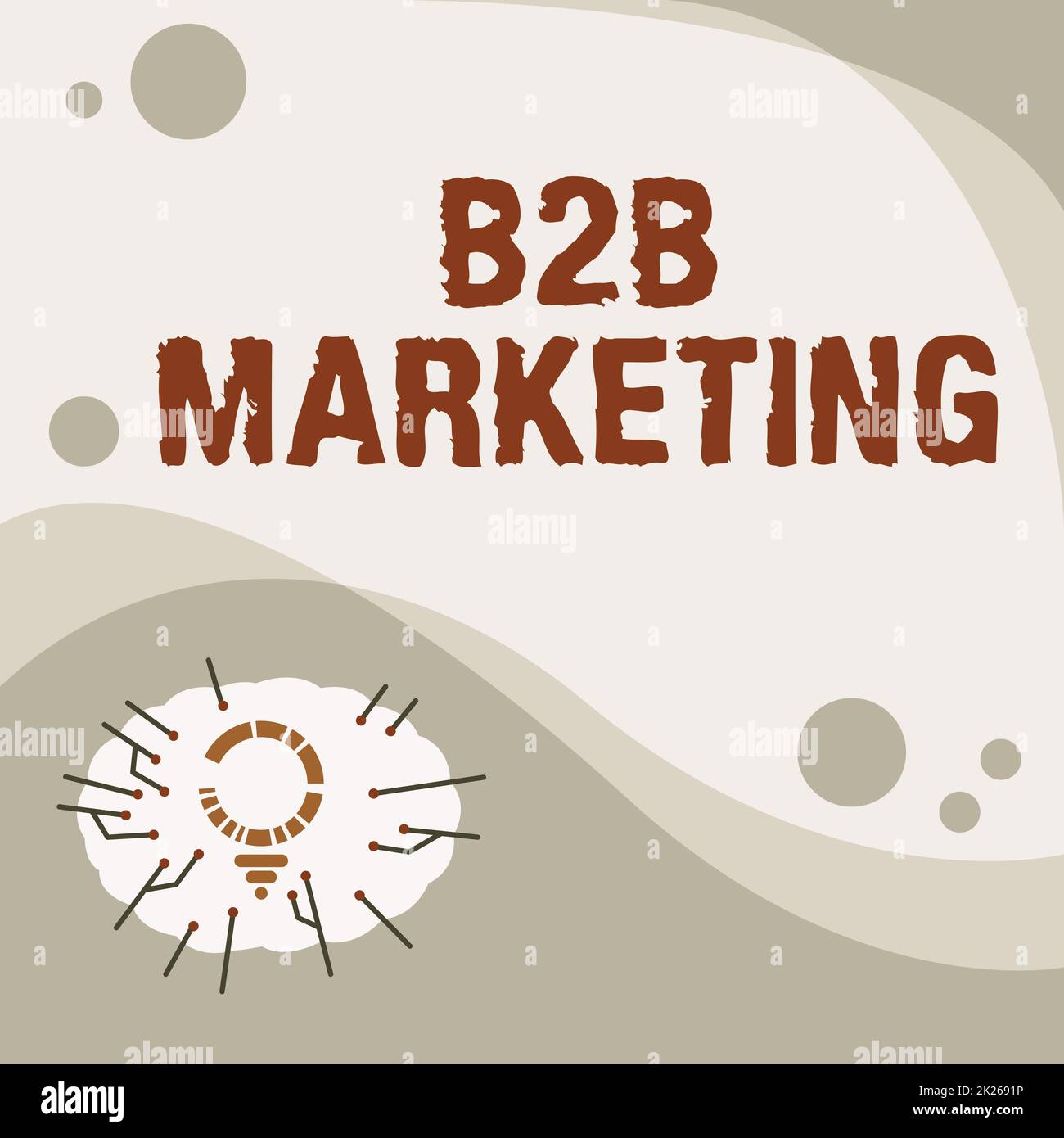 Conceptual caption B2B Marketing. Business showcase Partnership ...