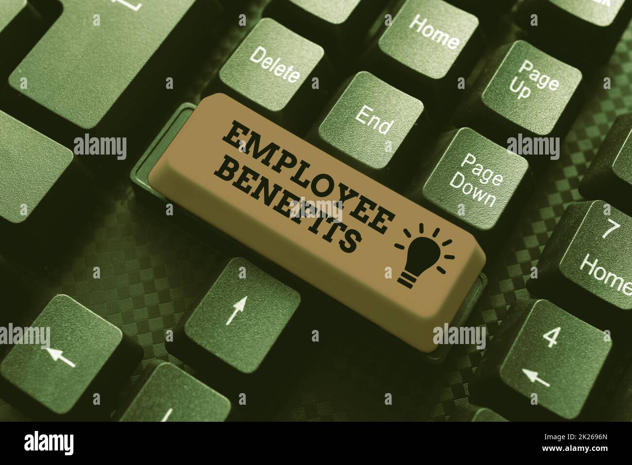 Sign displaying Employee Benefits. Business showcase form of ...