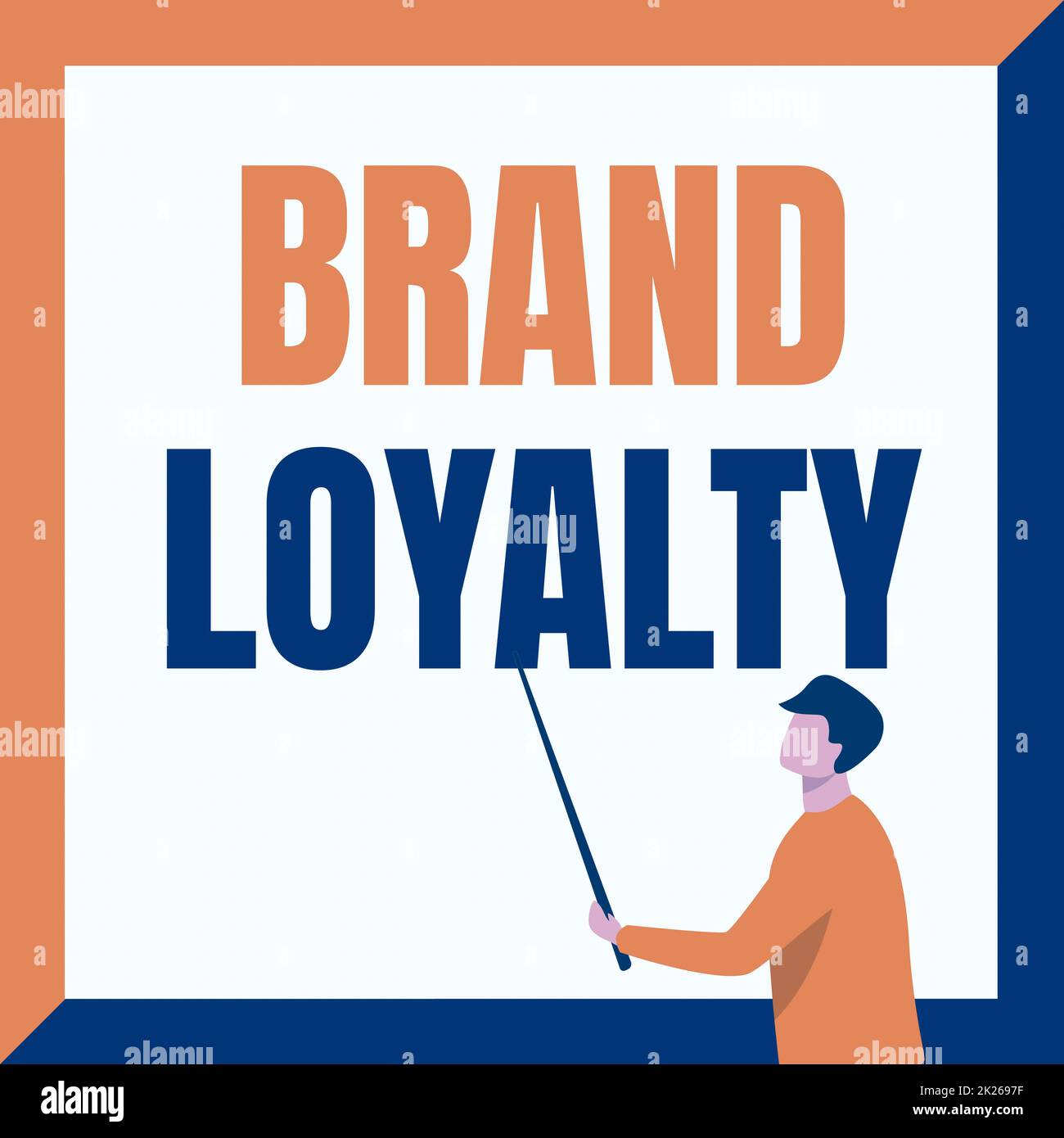 Hand writing sign Brand Loyalty. Business idea positive feelings to a ...