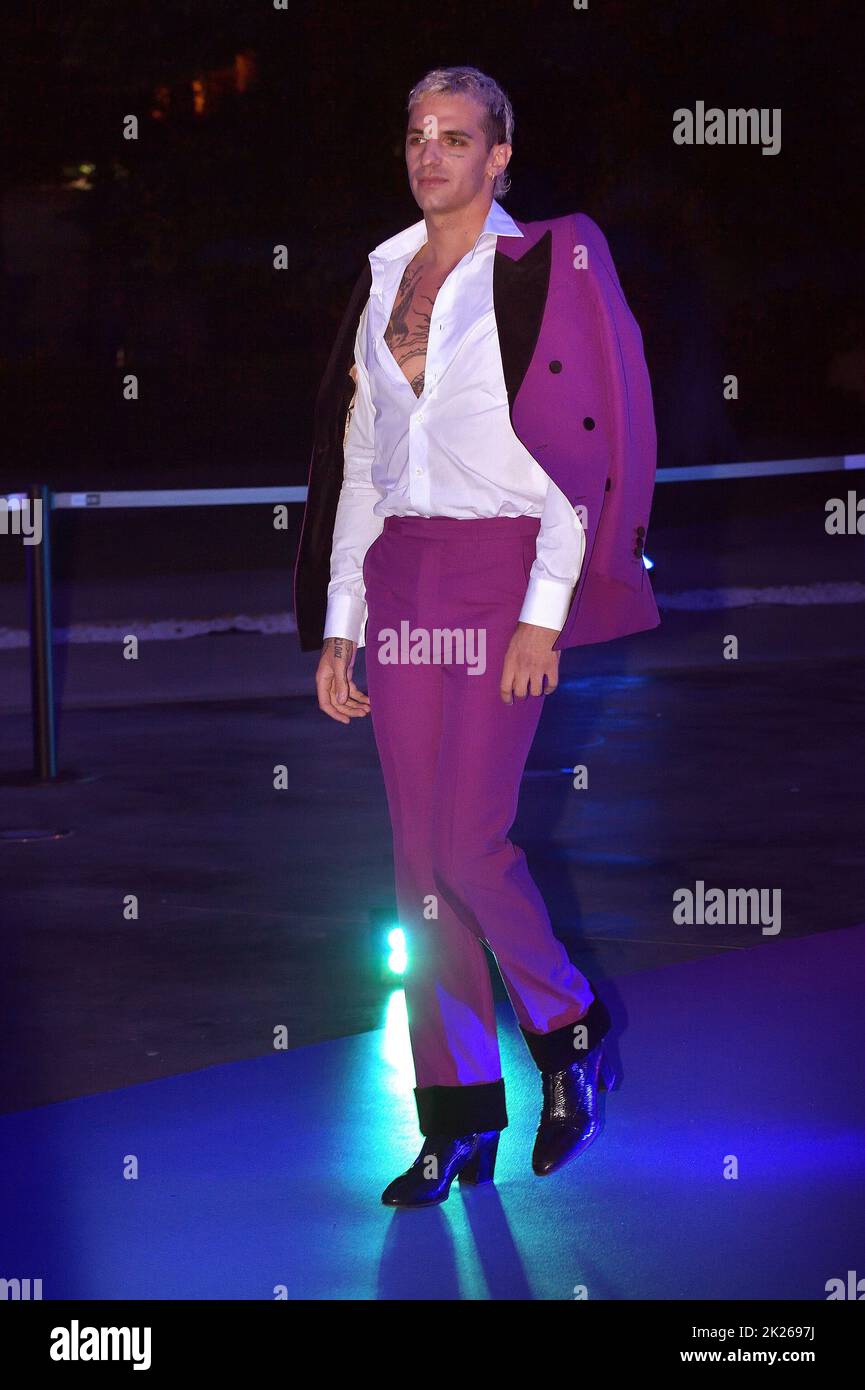 Italian singer Lauro De Marinis aka Achille Lauro attends the premiere ...