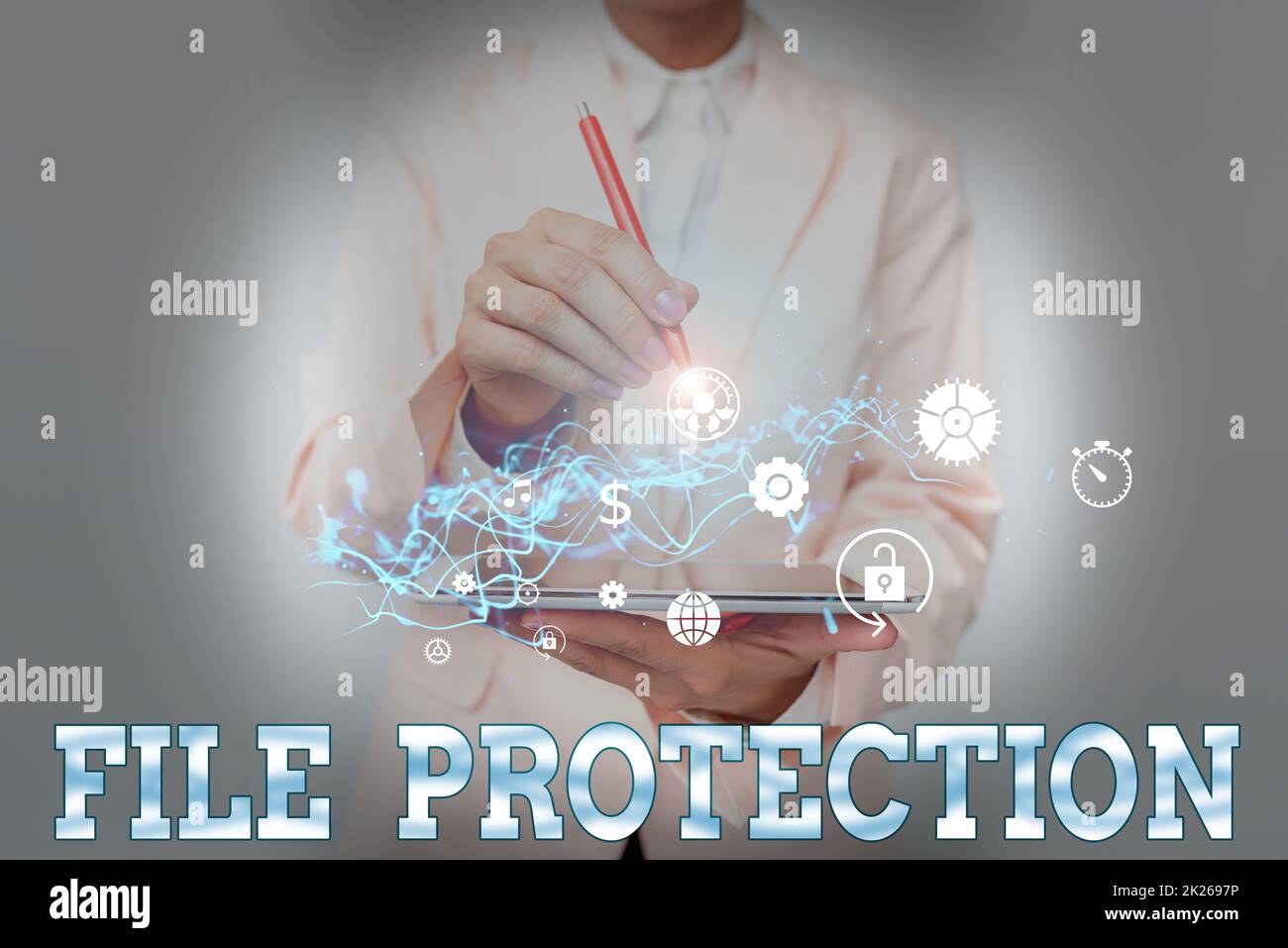 Text Caption Presenting File Protection Business Overview Preventing