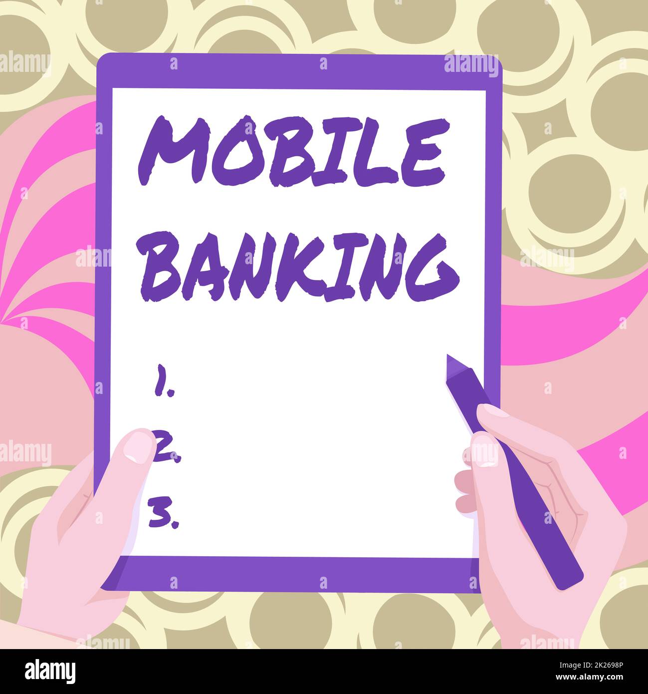 Text Caption Presenting Mobile Banking Business Approach To Create Financial Transactions With
