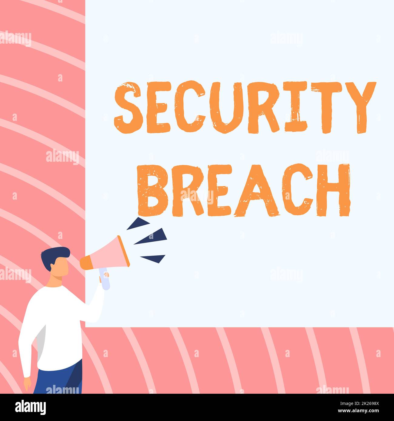 Text caption presenting Security Breach. Concept meaning unauthorized ...