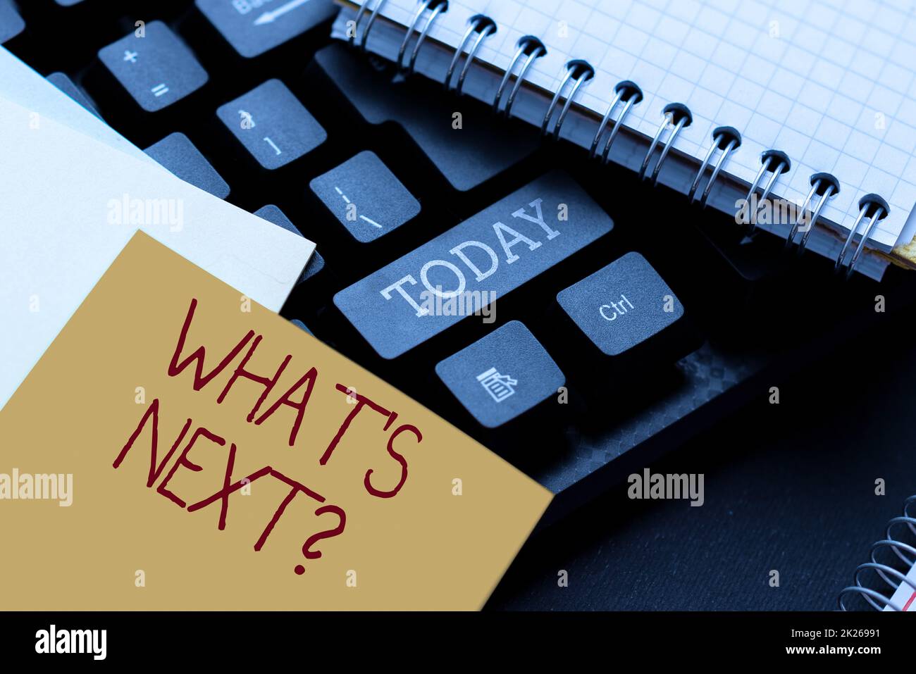 Conceptual caption Whats Next Question. Internet Concept Expecting Any ...