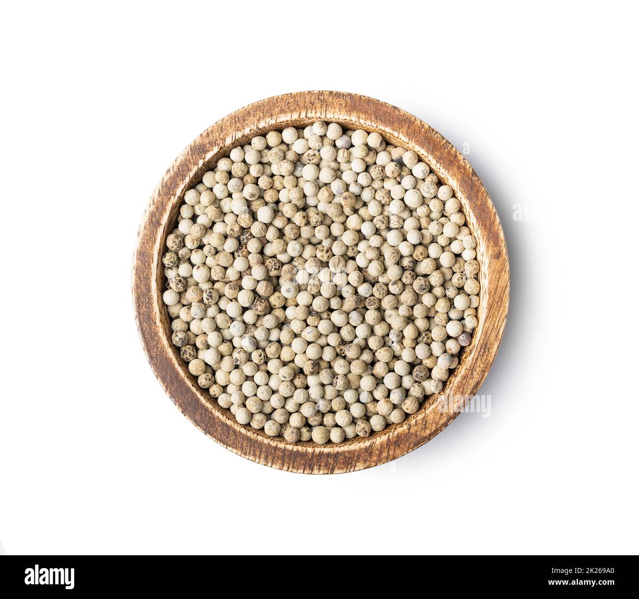 Whole pepper spice. White peppercorn grain in bowl Stock Photo - Alamy