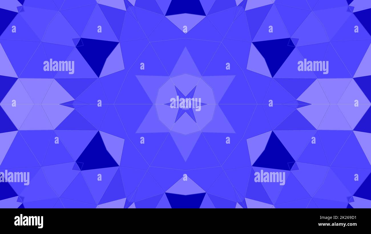 Abstract blue kaleidoscope background Stock Photo - Alamy