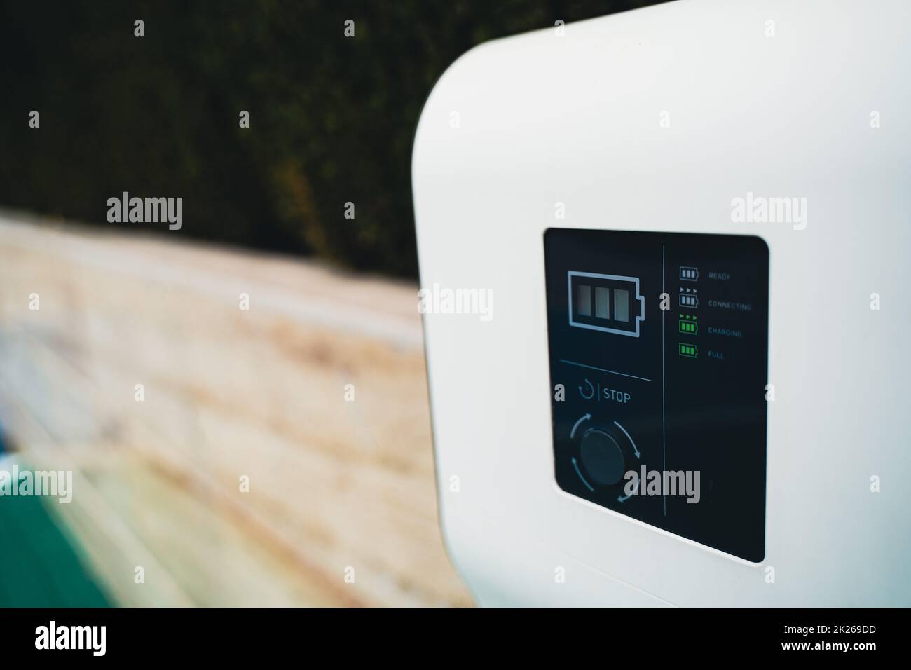 closeup of electric car charger information screen Stock Photo - Alamy