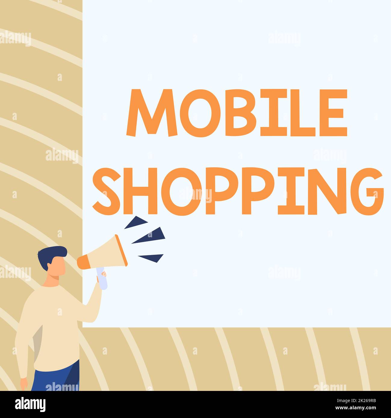 Sign displaying Mobile Shopping. Conceptual photo to purchase ...