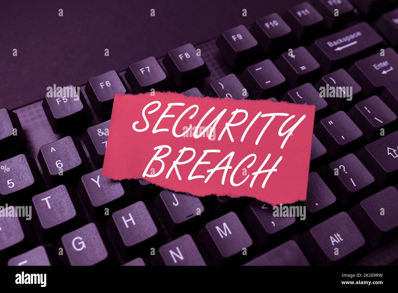 Text sign showing Security Breach. Conceptual photo unauthorized access ...