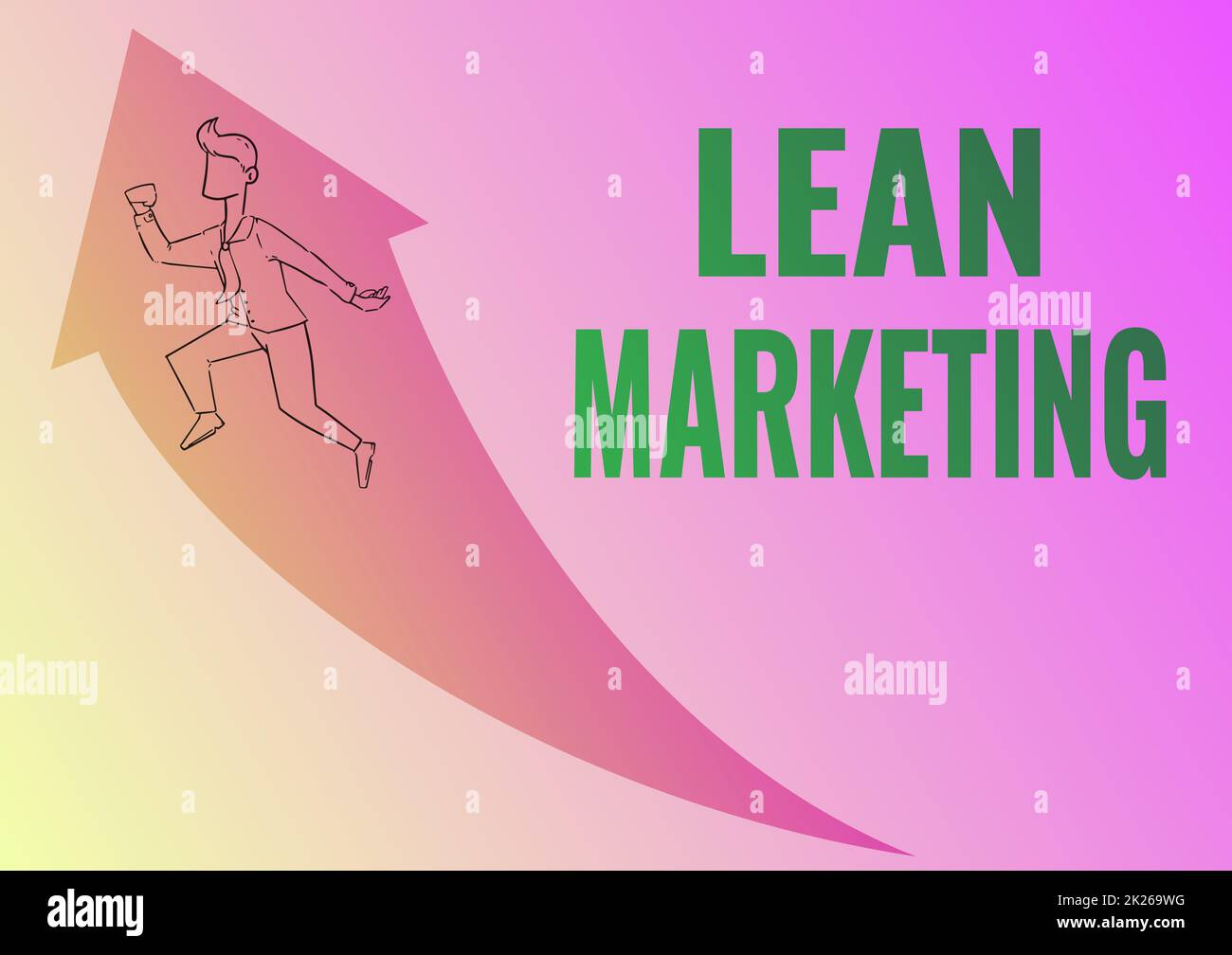 Conceptual display Lean Marketing. Business approach in charge of ...
