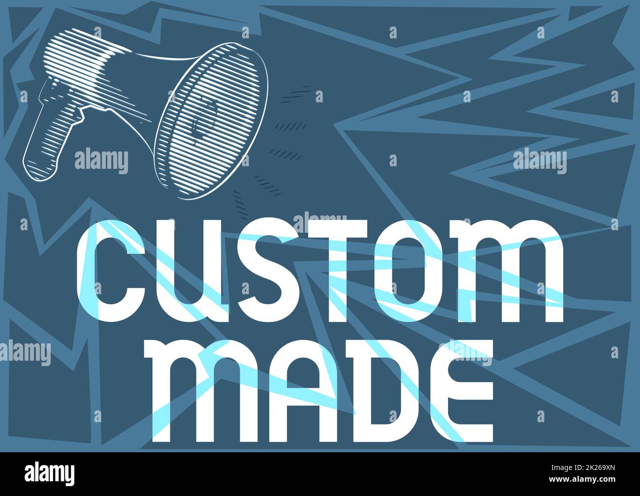 Hand writing sign Custom Made. Internet Concept personalized object ...