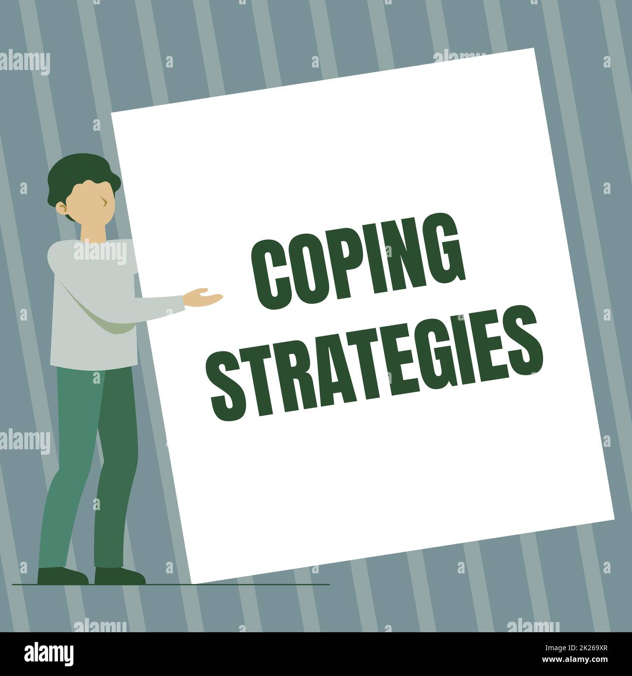 Text caption presenting Coping Strategies. Internet Concept general ...