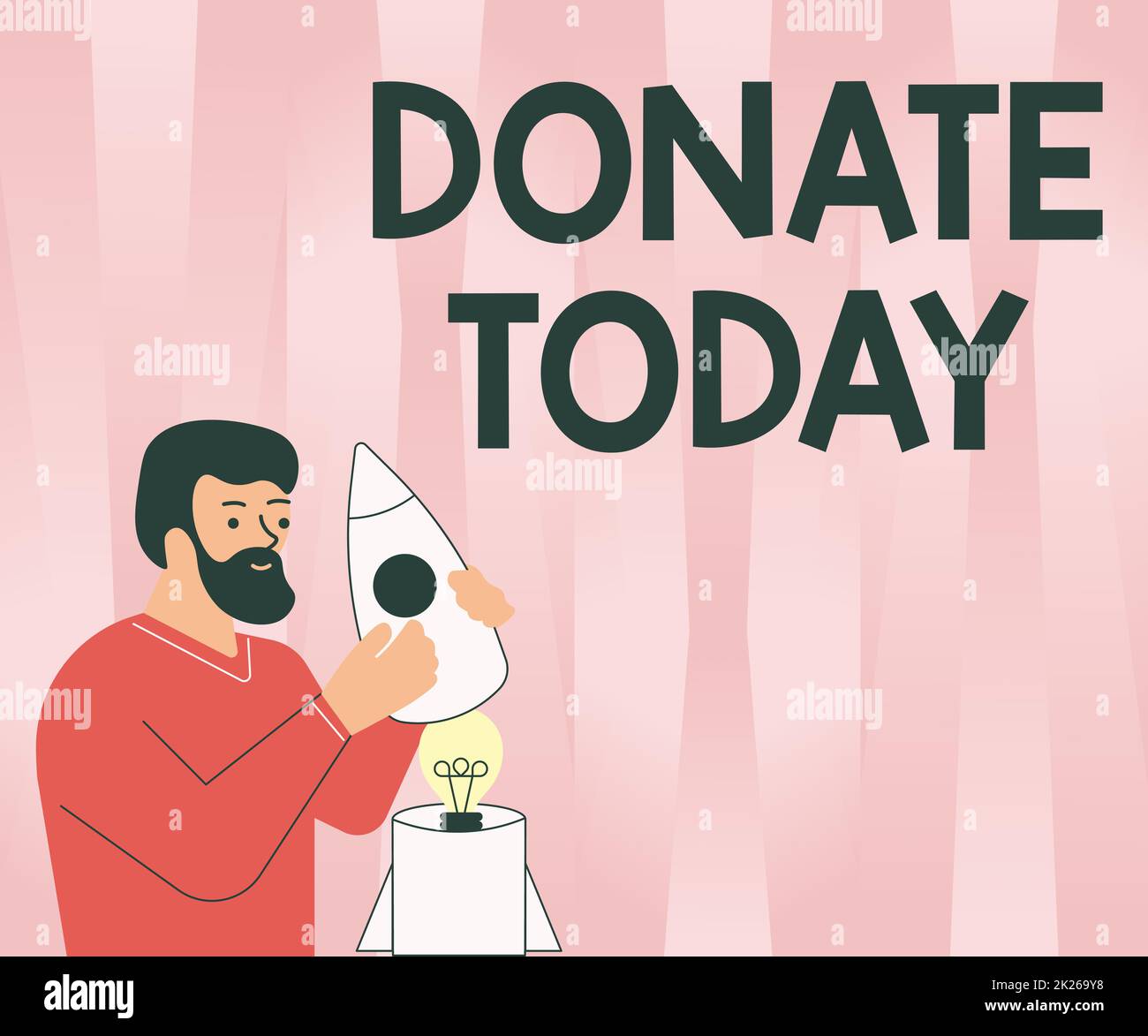 Text showing inspiration Donate Today. Business overview to give like ...