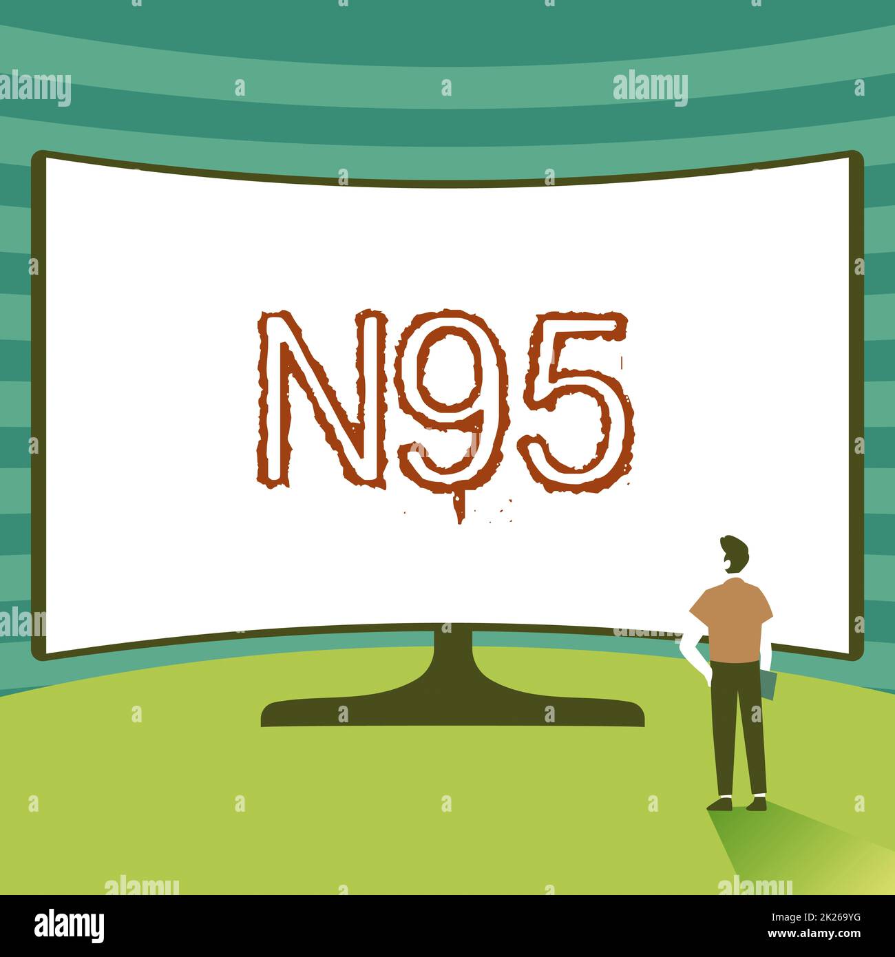 Hand writing sign N95. Business approach personal protective equipment ...