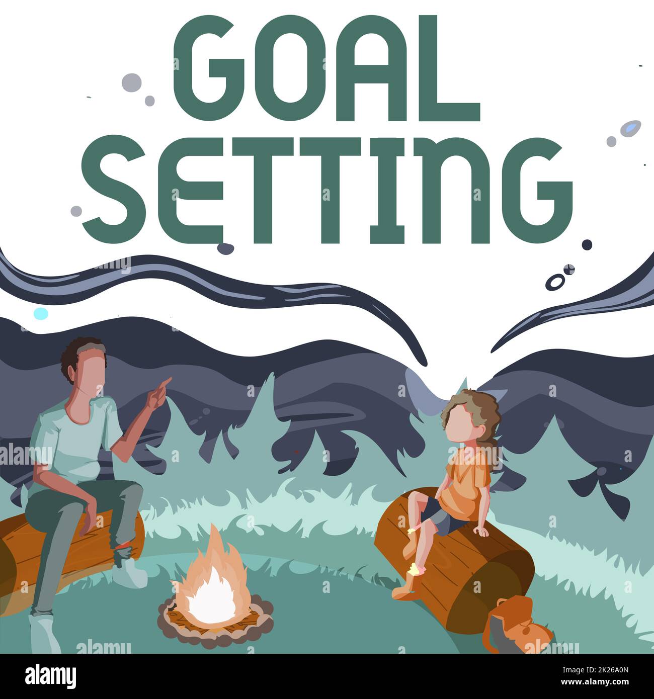 Hand writing sign Goal Setting. Business showcase dream big ...