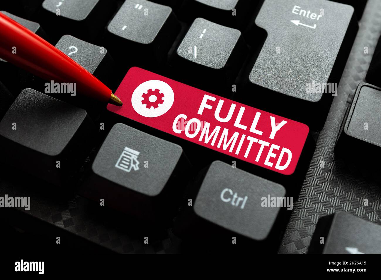 Conceptual display Fully Committed. Word for Extremely agreed to do something in life definitely ...