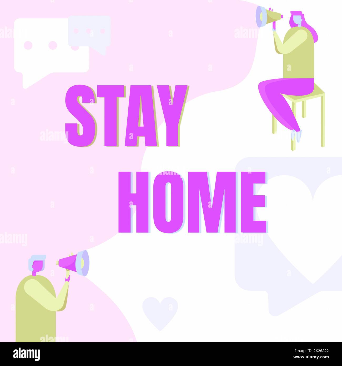 Conceptual display Stay Home. Internet Concept not go out for an ...