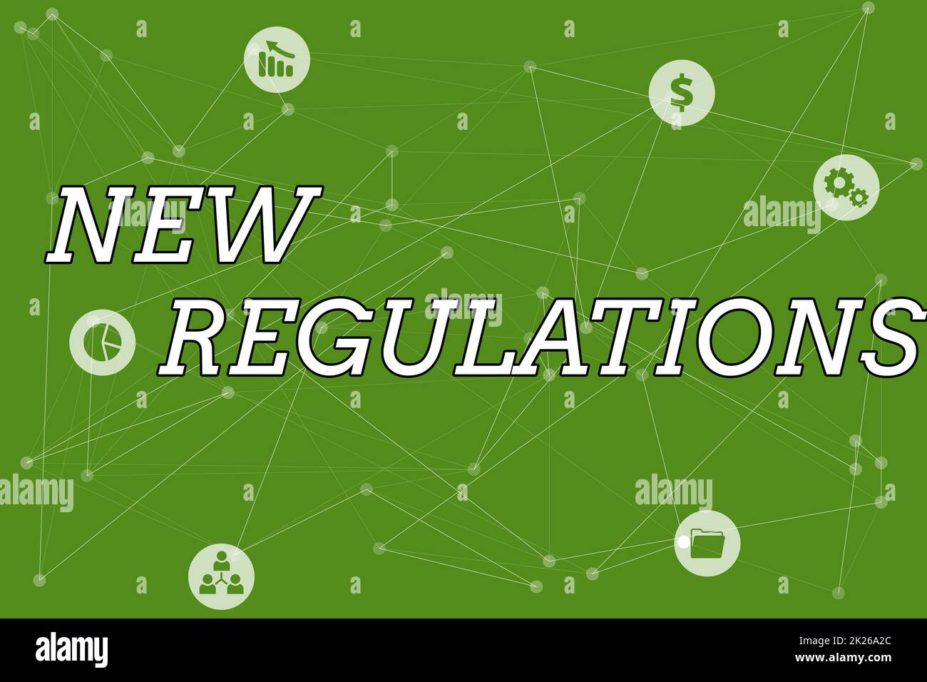 Handwriting text New Regulations. Business concept latest established ...
