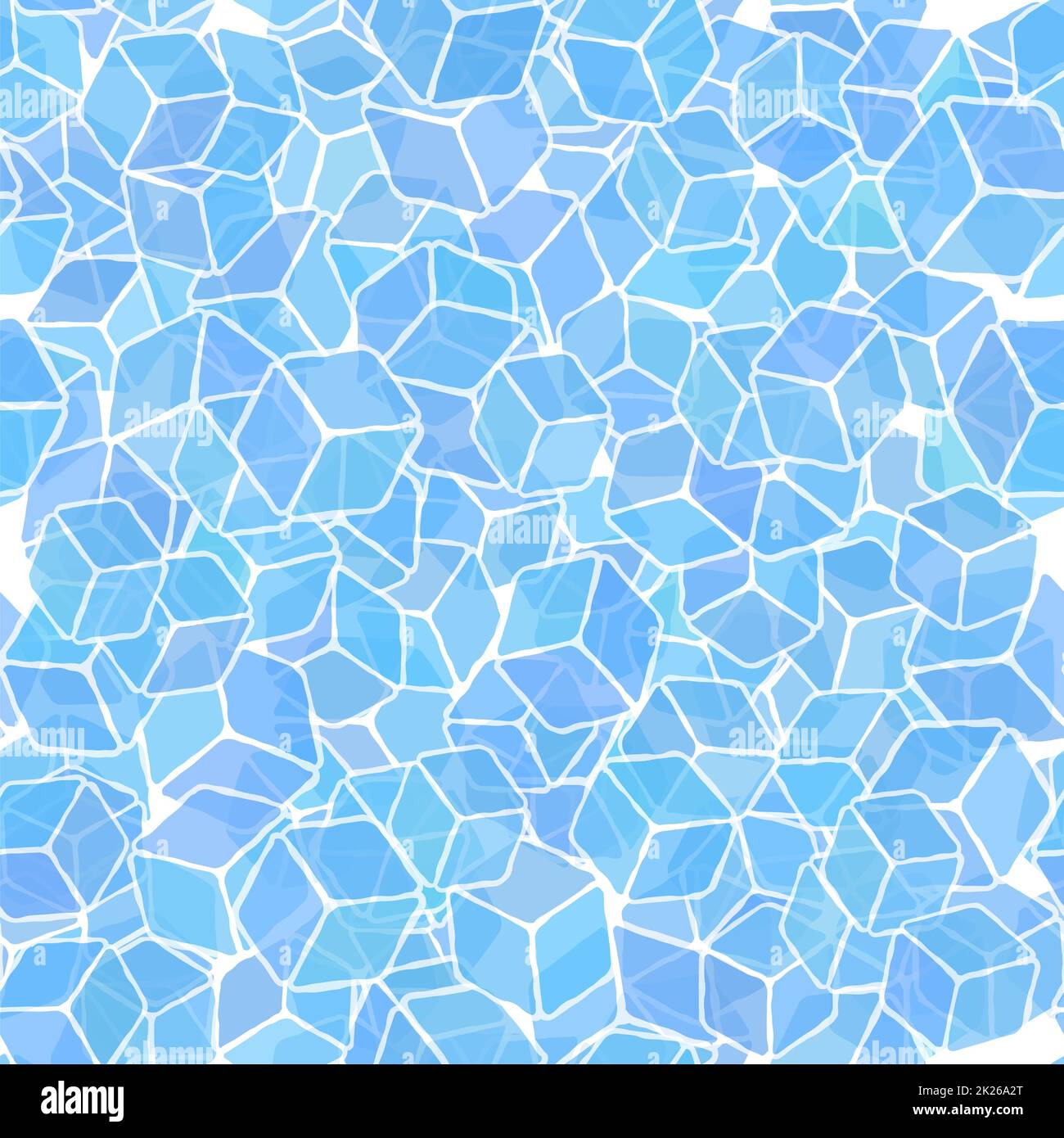 Ice Cubes for Drink on White Background. Blue Solid Crystal Set ...