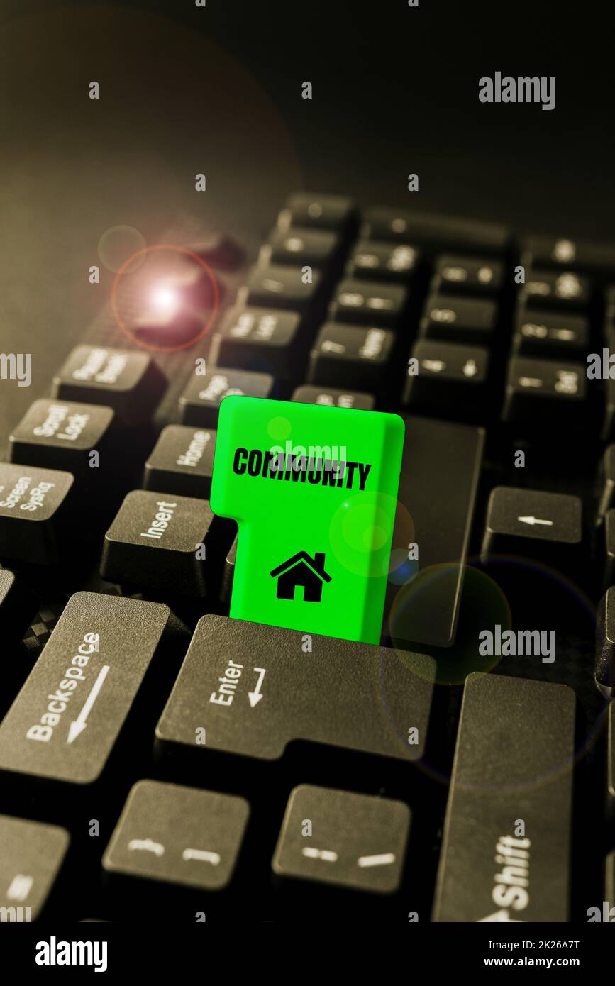 Text caption presenting Community. Business idea specific population ...