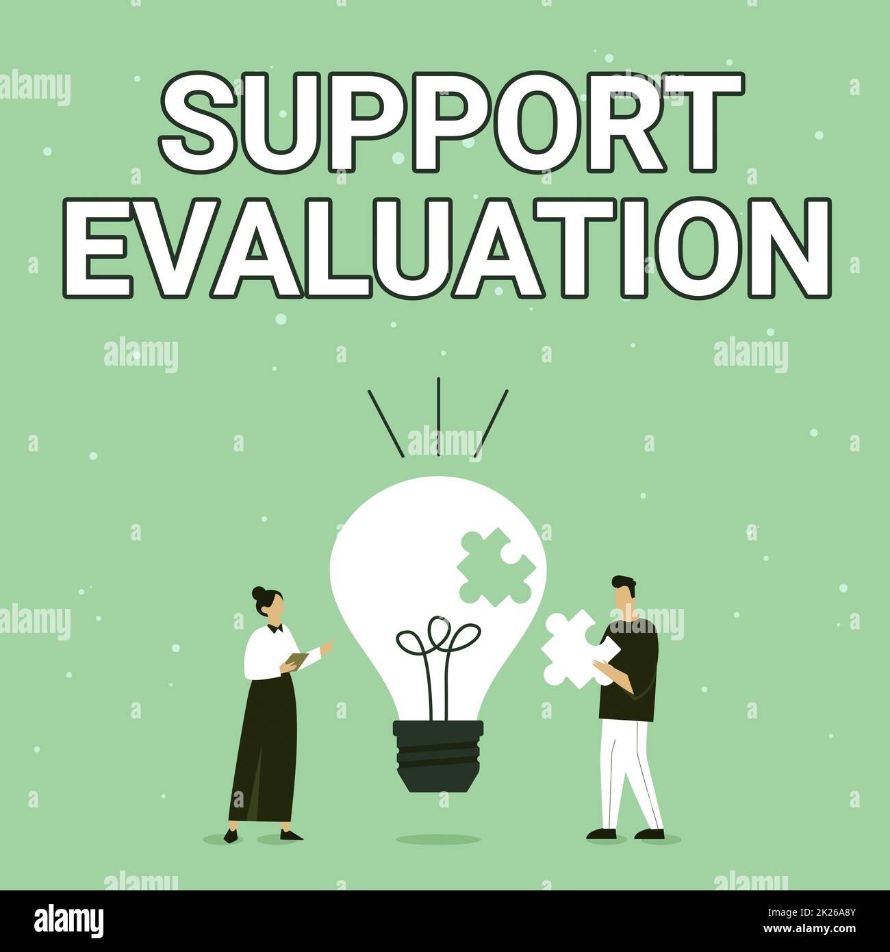 Conceptual display Support Evaluation. Business concept helps evaluate ...