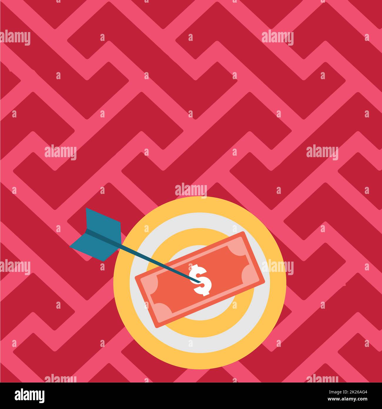 Currency Pinned Through Target By Arrow Describing Financial Planning ...