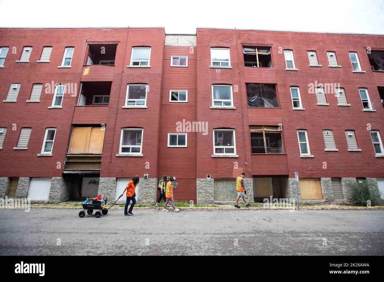Bonnie Leslie (left), Kate Choi and Matthew Gobert walk by a Sherbrooke ...
