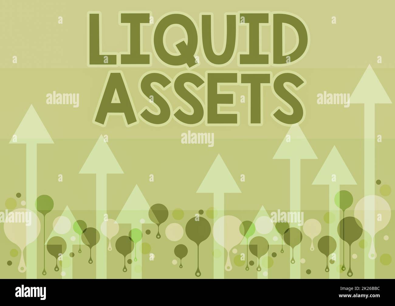 Sign displaying Liquid Assets. Business concept Cash and Bank Balances ...