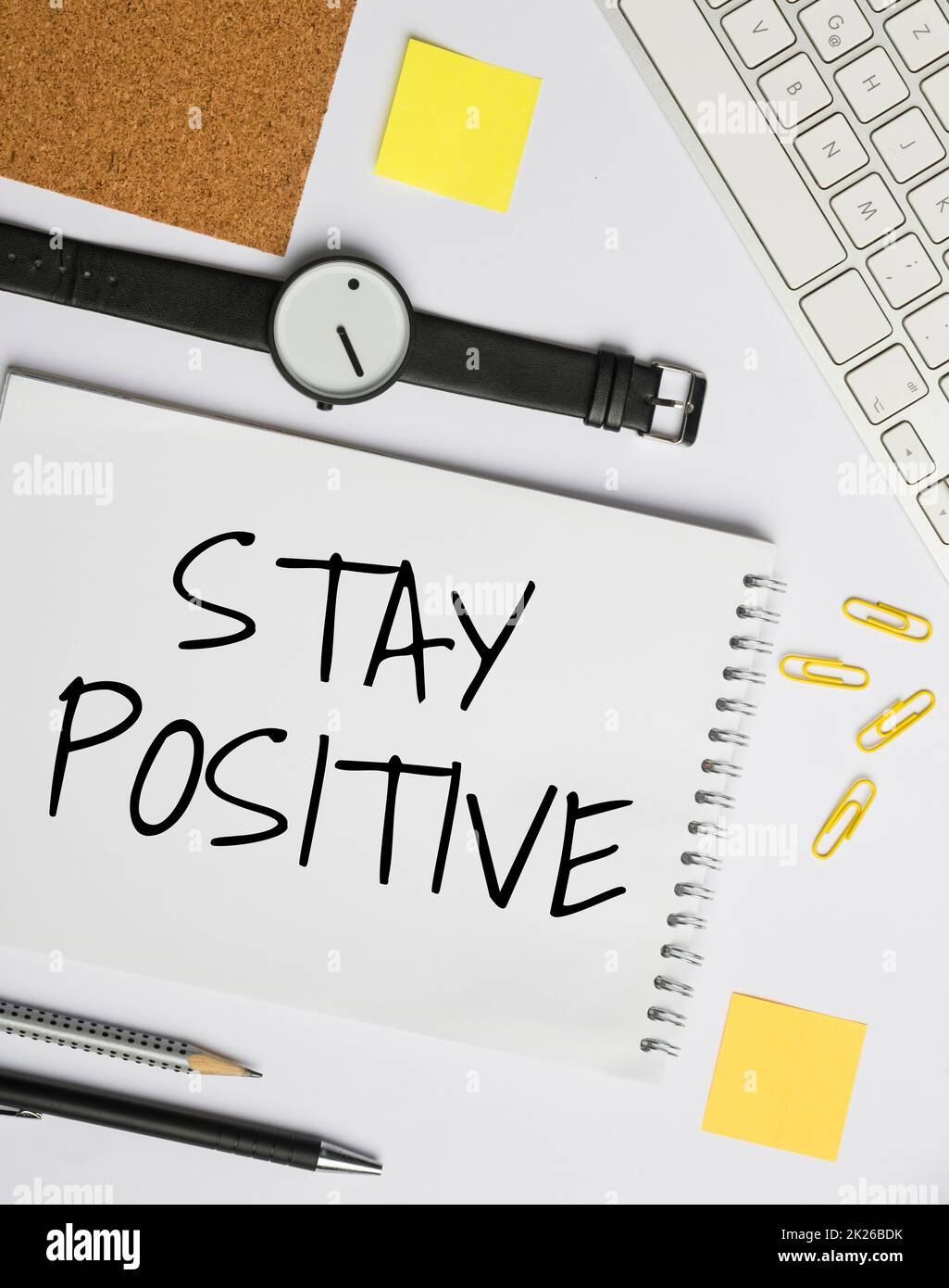 Inspiration showing sign Stay Positive. Business approach Engage in ...