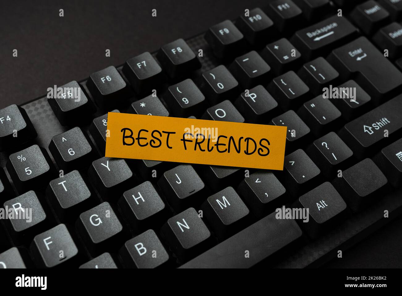 Hand writing sign Best Friends. Internet Concept A person you value ...