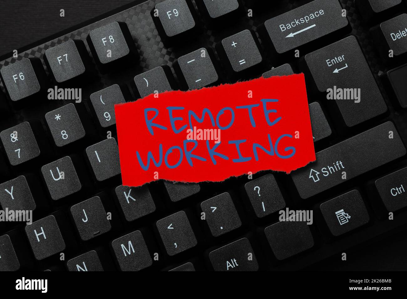 Conceptual caption Remote Working. Word Written on style that allows ...