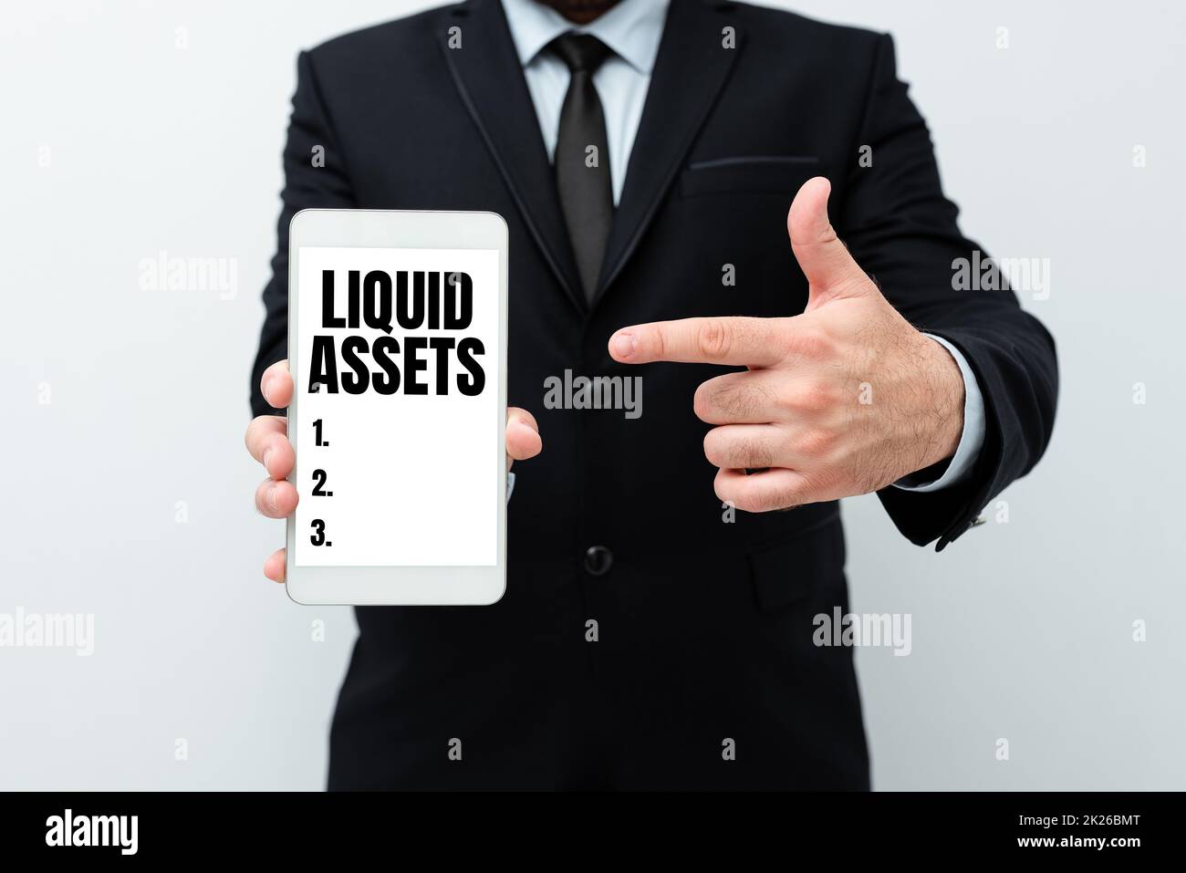 Conceptual display Liquid Assets. Internet Concept Cash and Bank ...
