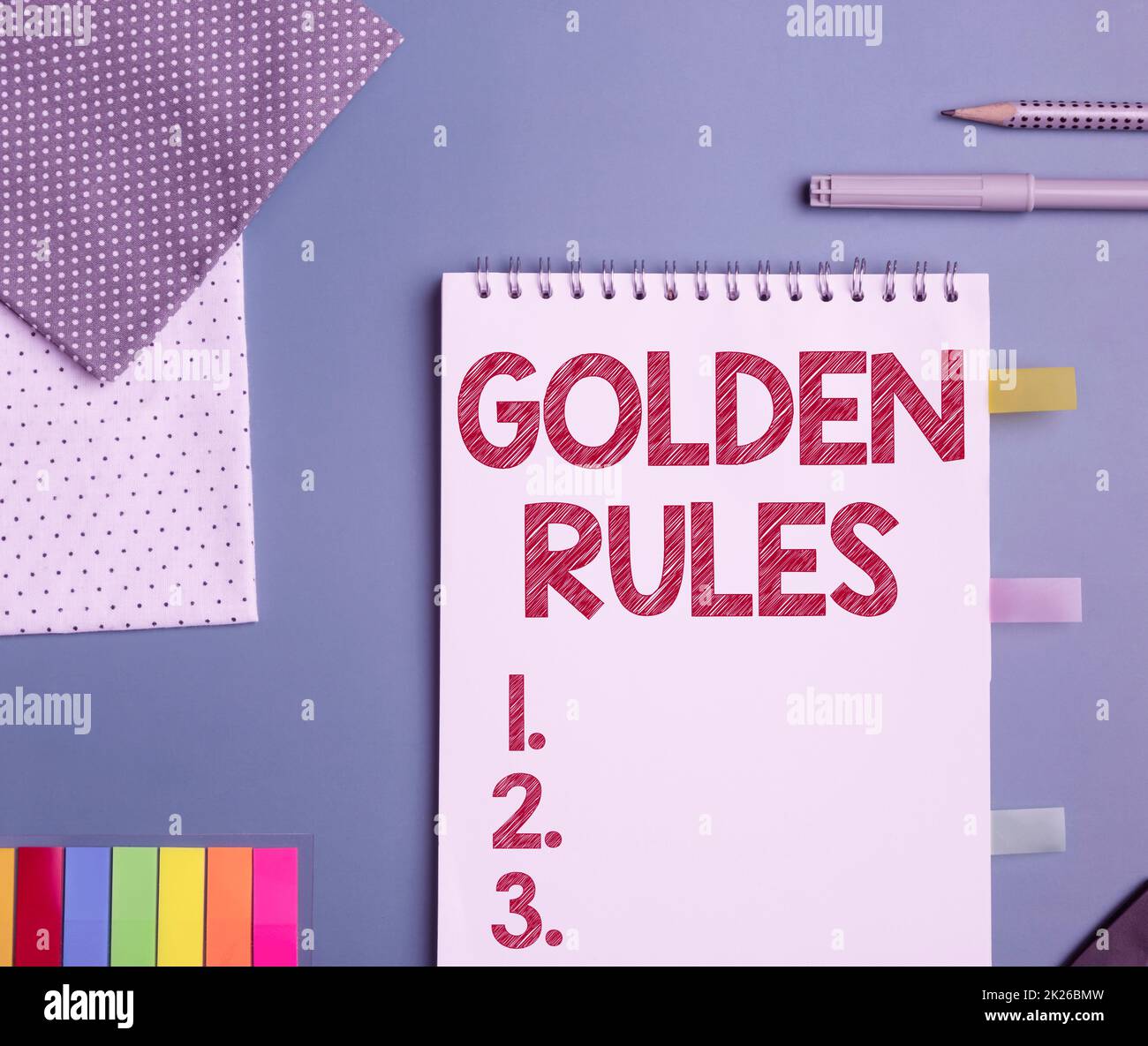 Handwriting text Golden Rules. Business overview Basic principle that ...