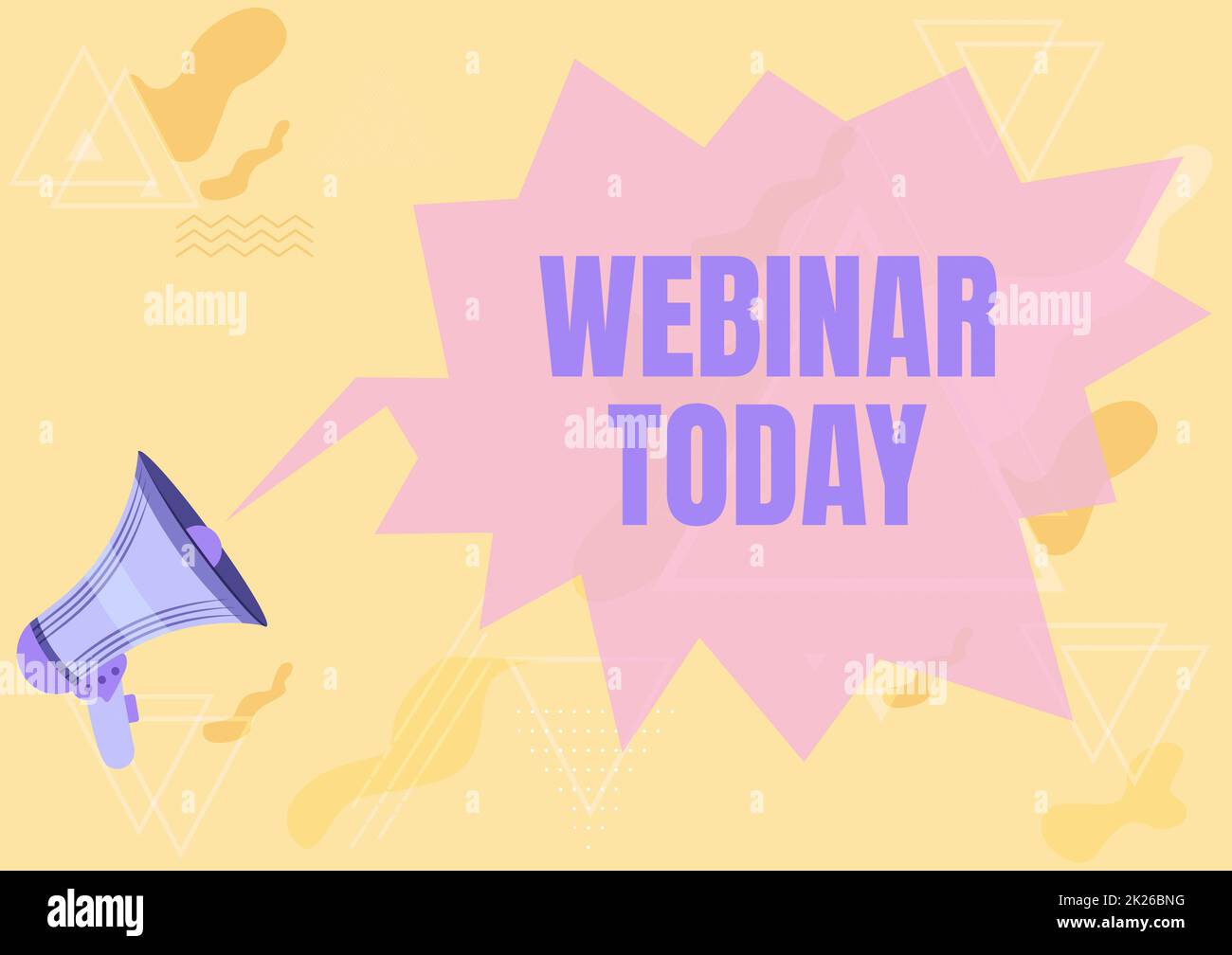 Hand writing sign Webinar Today. Business overview live online ...