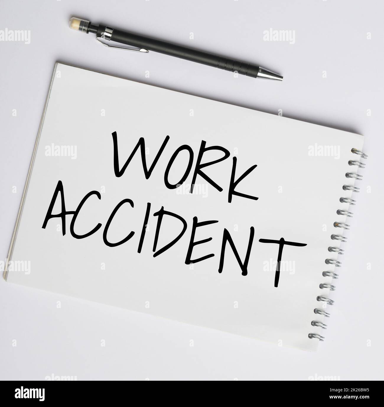 Hand writing sign Work Accident. Business showcase Mistake Injury ...