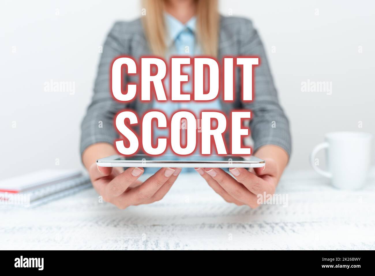 Writing Displaying Text Credit Score Internet Concept Represent The Creditworthiness Of An