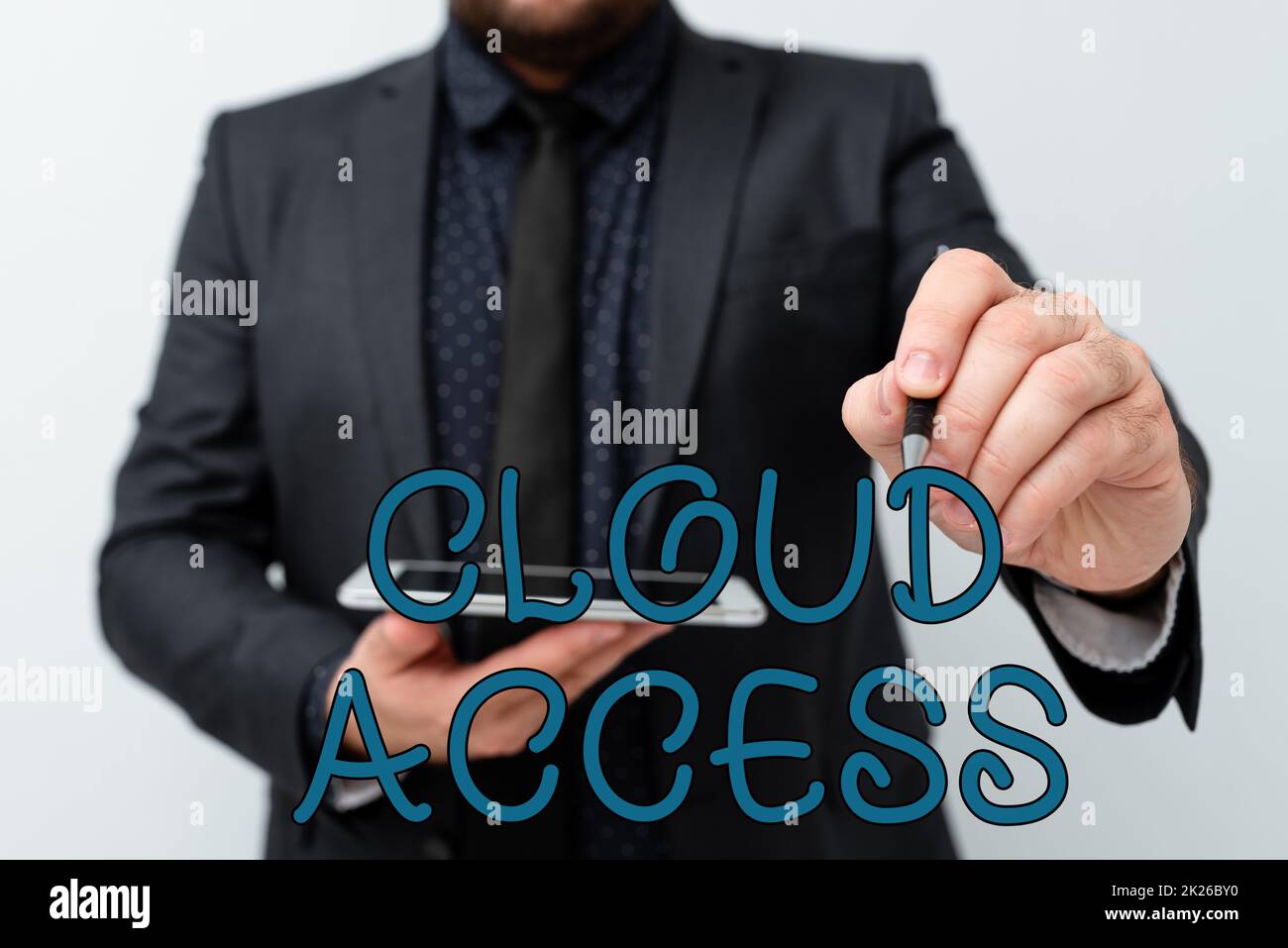 Text sign showing Cloud Access. Business concept Software tool between the organization and the ...