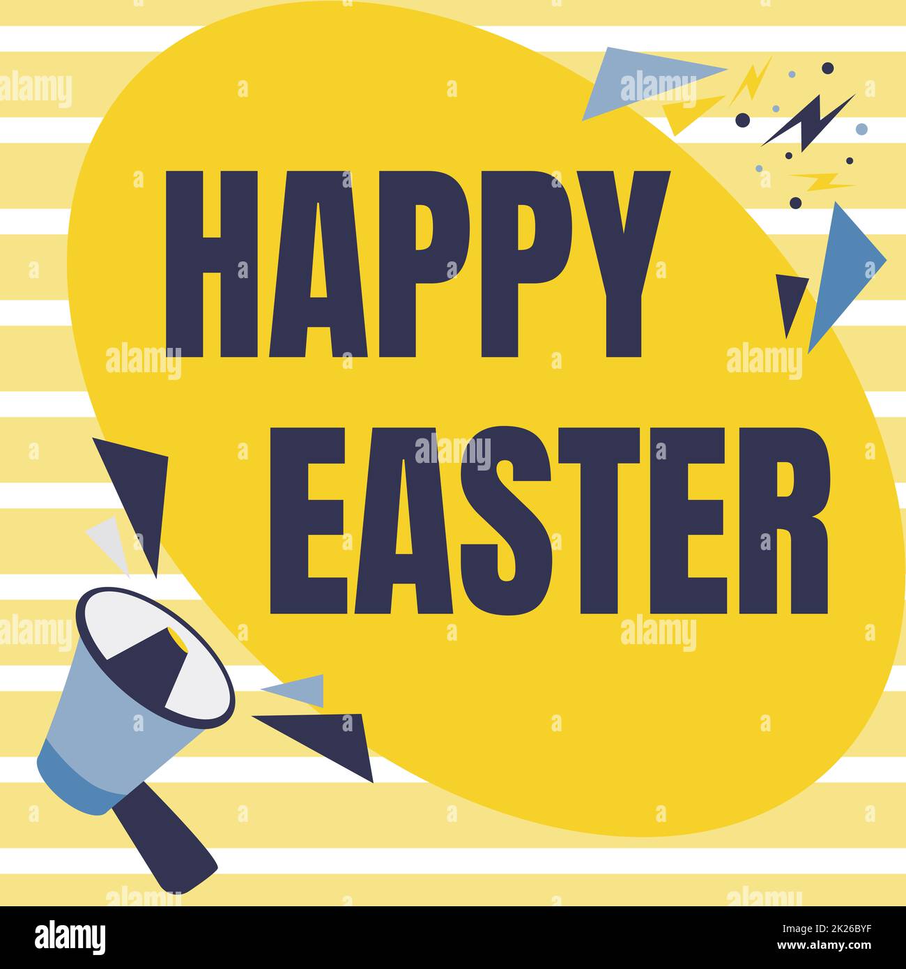 Text showing inspiration Happy Easter. Business idea Christian feast commemorating the ...