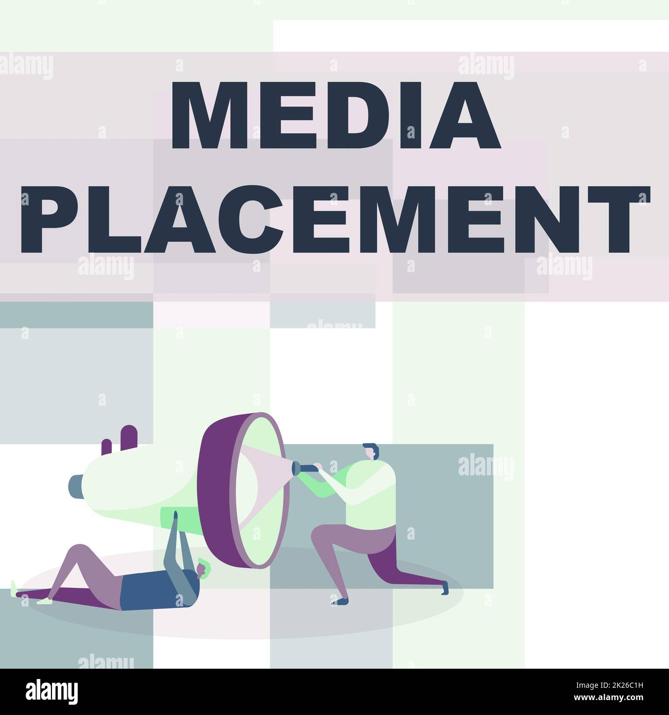 Handwriting text Media Placement. Business concept inserting a digital ...