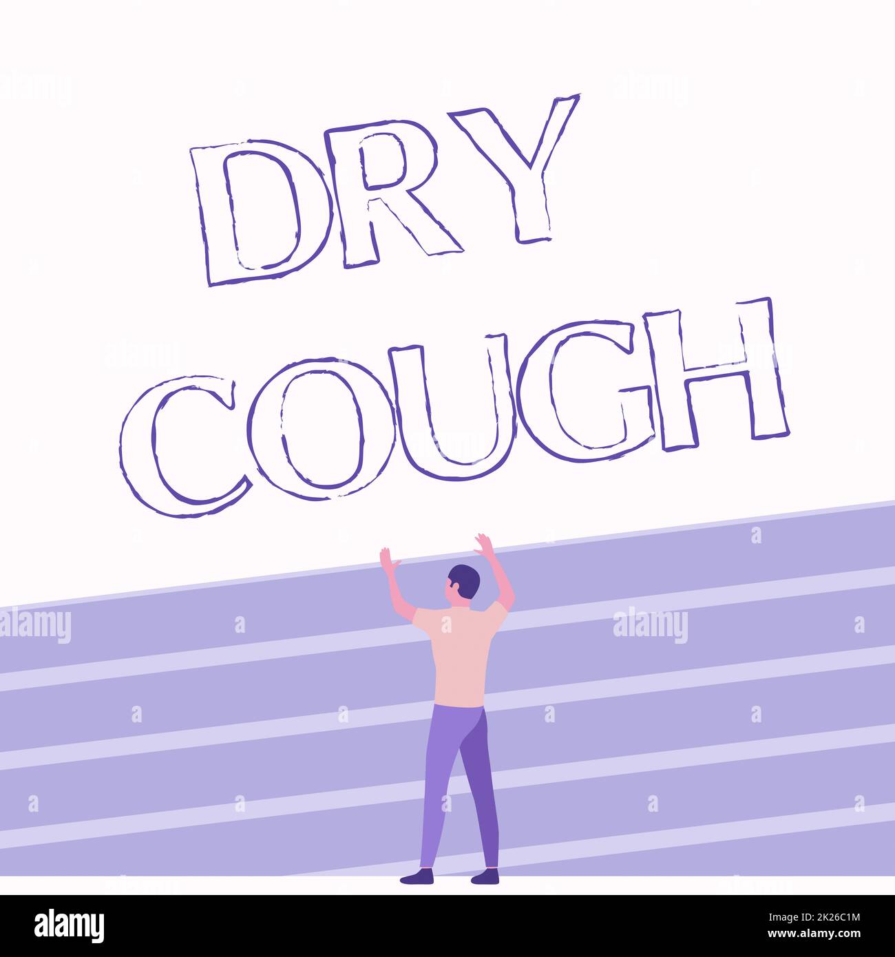 Handwriting text Dry Cough. Word Written on cough that are not ...