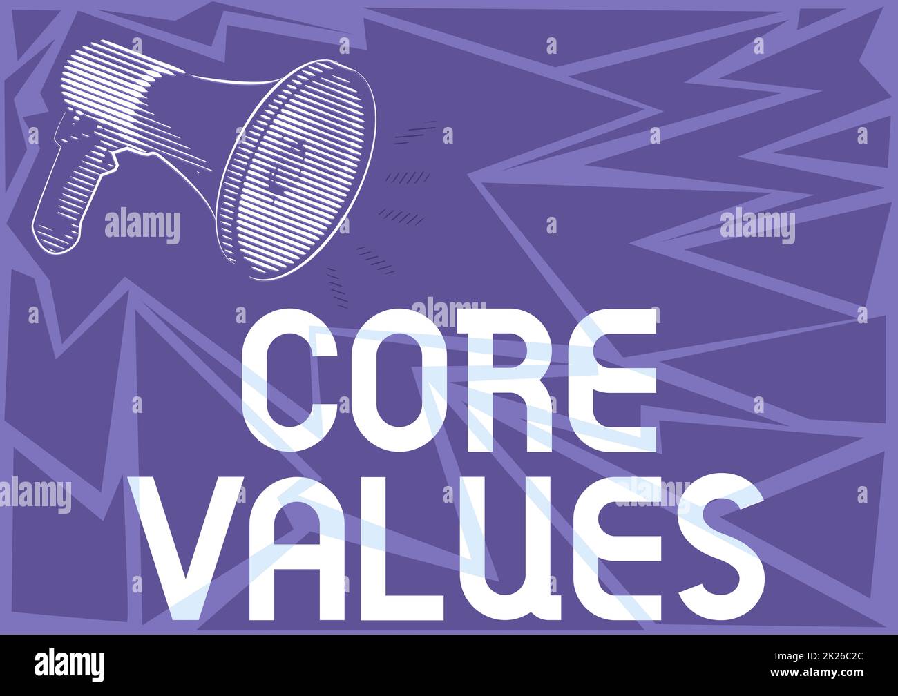 Conceptual Display Core Values Word Written On Principles Which Guide And Determine What Is