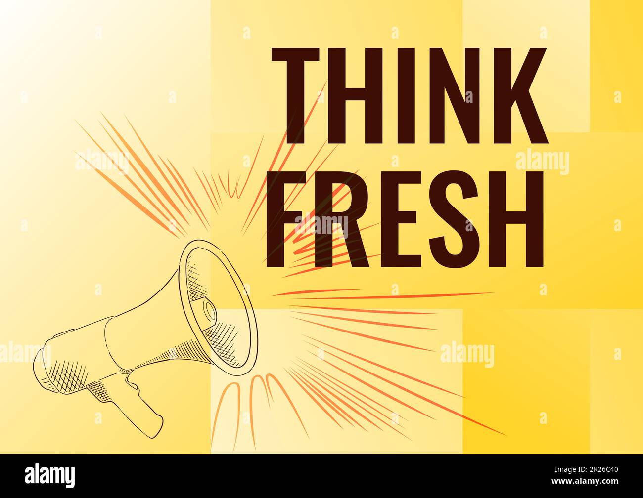 Writing displaying text Think Fresh. Word Written on a new perspective ...