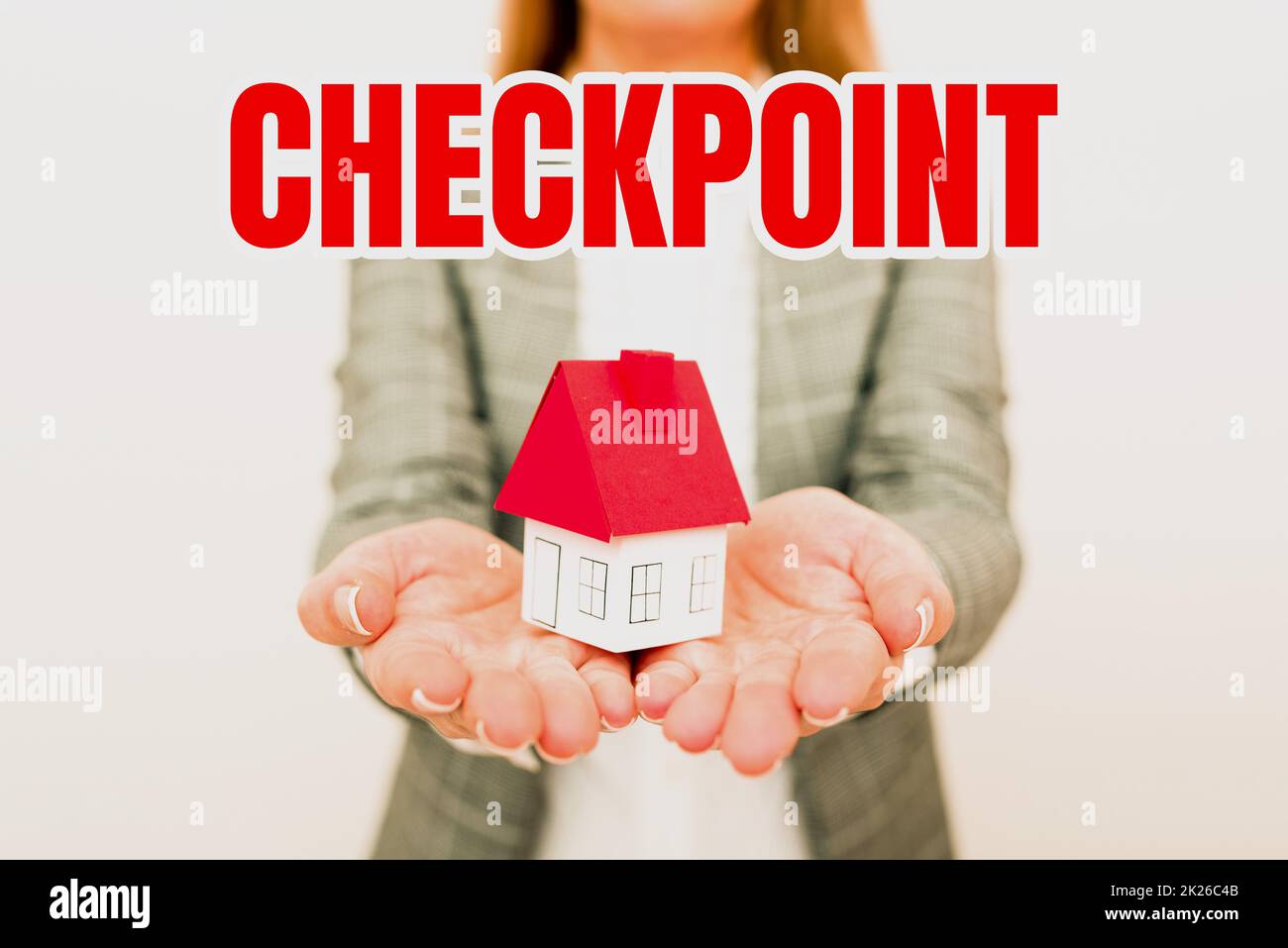 Text showing inspiration Checkpoint. Internet Concept manned entrance ...