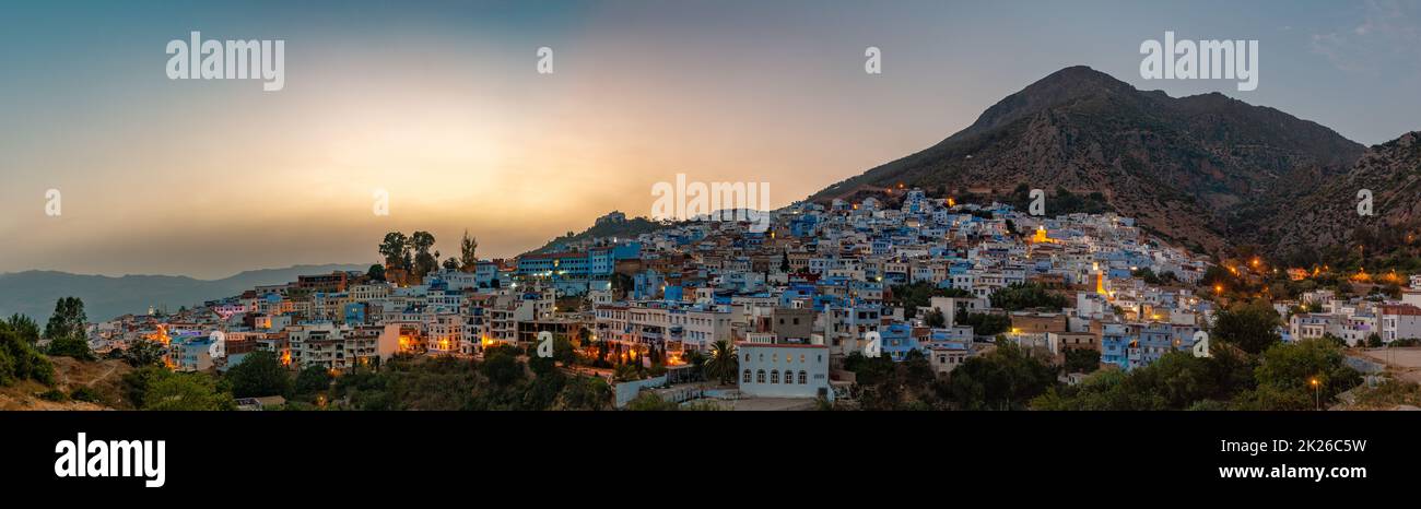 Chefchaouen Sunset Panorama Stock Photo - Alamy
