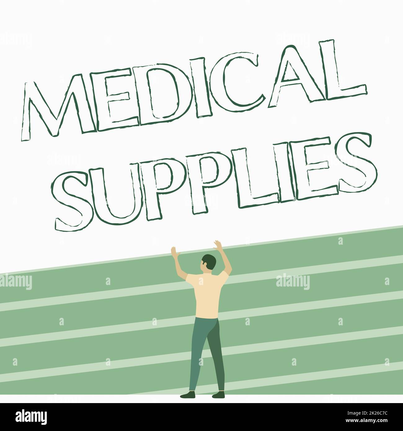Text showing inspiration Medical Supplies. Concept meaning Items ...