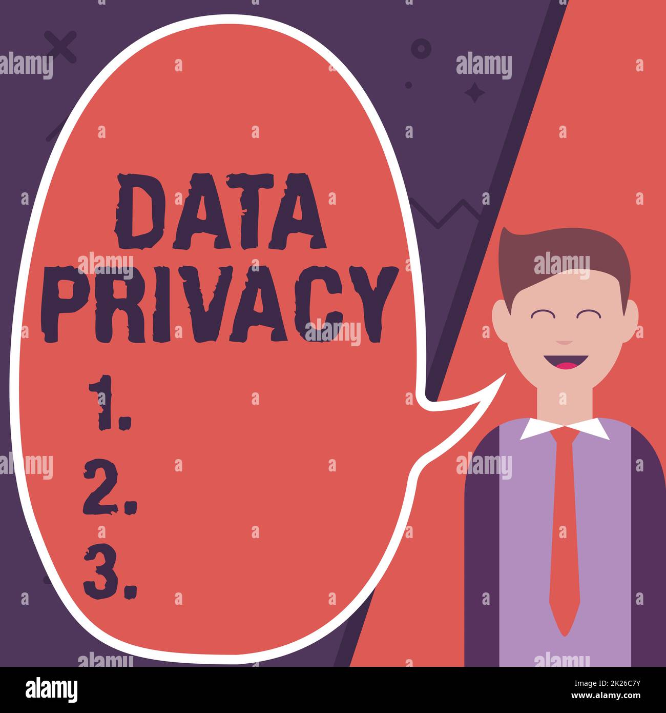 Hand Writing Sign Data Privacy Word Written On Internet Security And