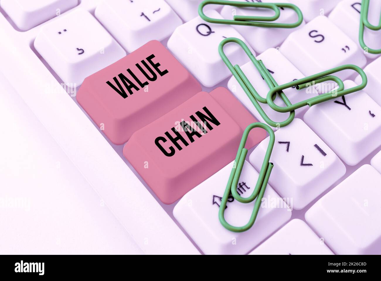 Writing Displaying Text Value Chain Business Overview Set Of