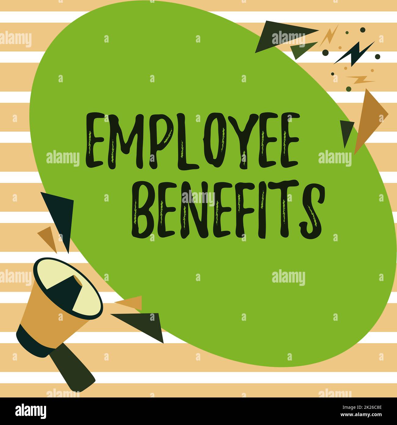 Inspiration showing sign Employee Benefits. Word Written on form of ...