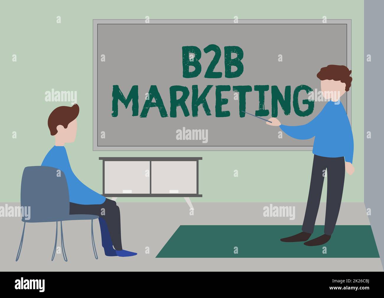 Hand writing sign B2B Marketing. Business overview isometric commerce ...